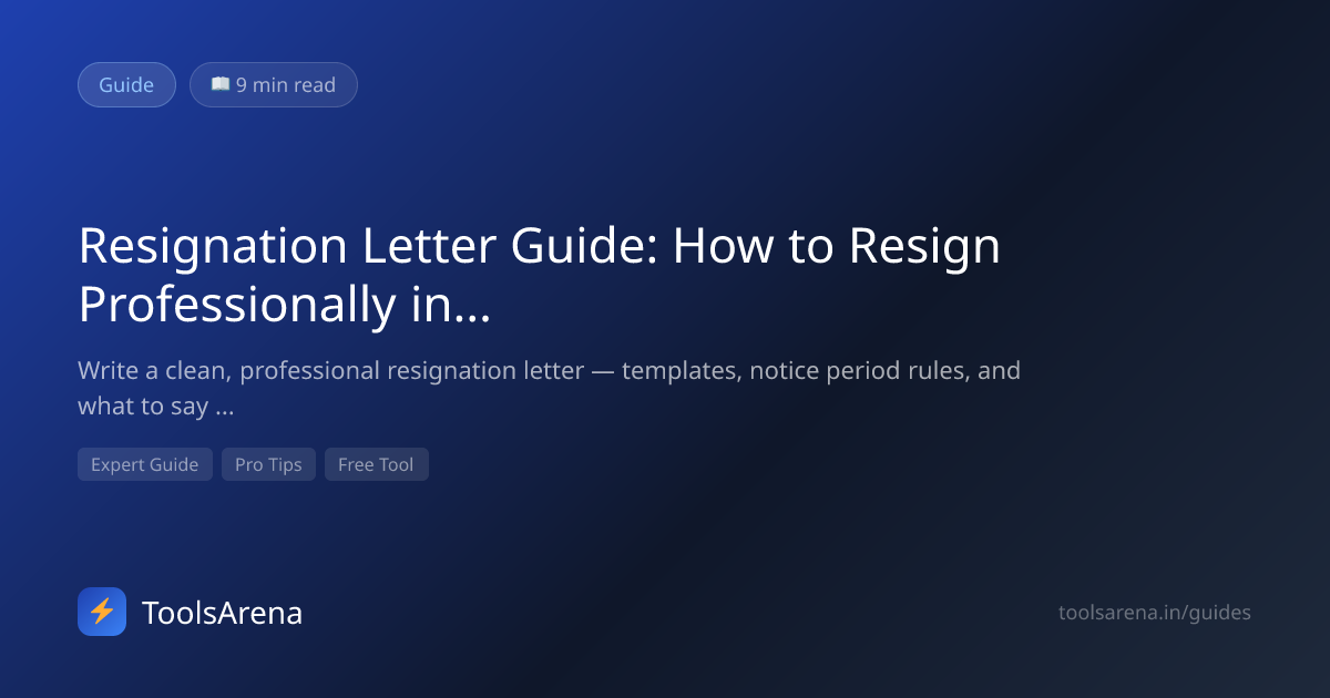 Resignation Letter Guide: Write & Resign Professionally (2026 ...